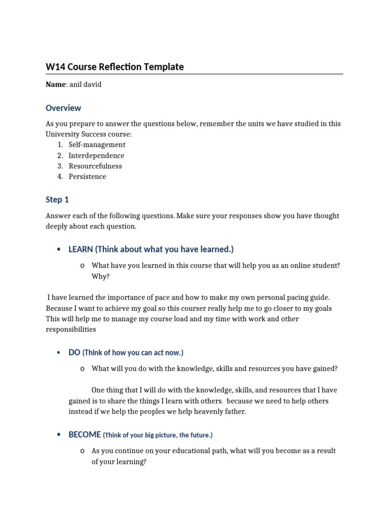 pc103 - Document - w14ReflectionTemplate2222 Anil | PDF