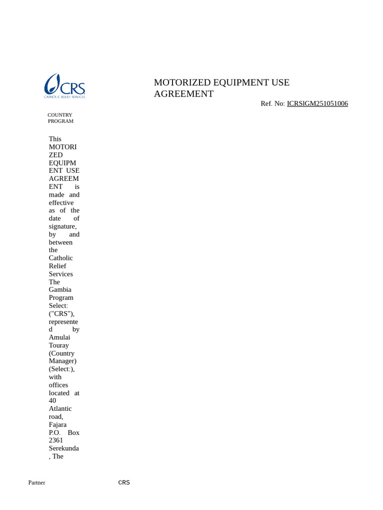 Monitorized Equipment Use Agreement For A3 Ngo 3 To Avisu. | PDF ...