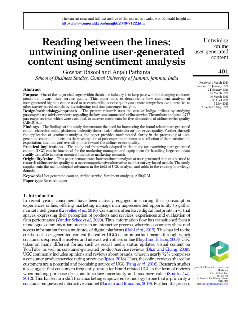 10 1108 - Jrim 03 2020 0045 | PDF | Marketing | Airport