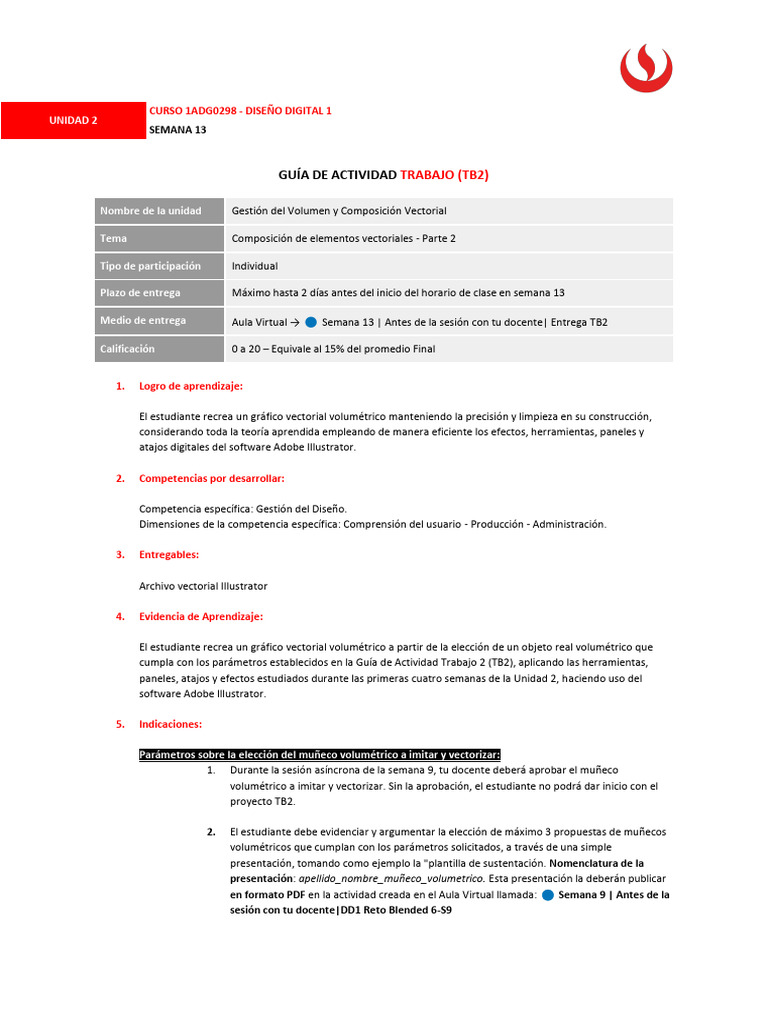 S13 Guia de Actividad TB2 DD1 | PDF | Ilustrador Adobe | Diseño