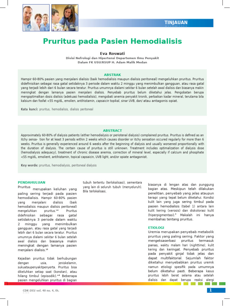 178338373 Pruritus Pada Pasien Hemodialisis | PDF