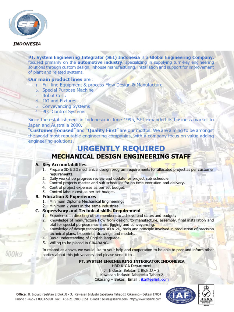 Loker Staff Mechanical Engineer 120225 | PDF | Engineering | Mechanical ...