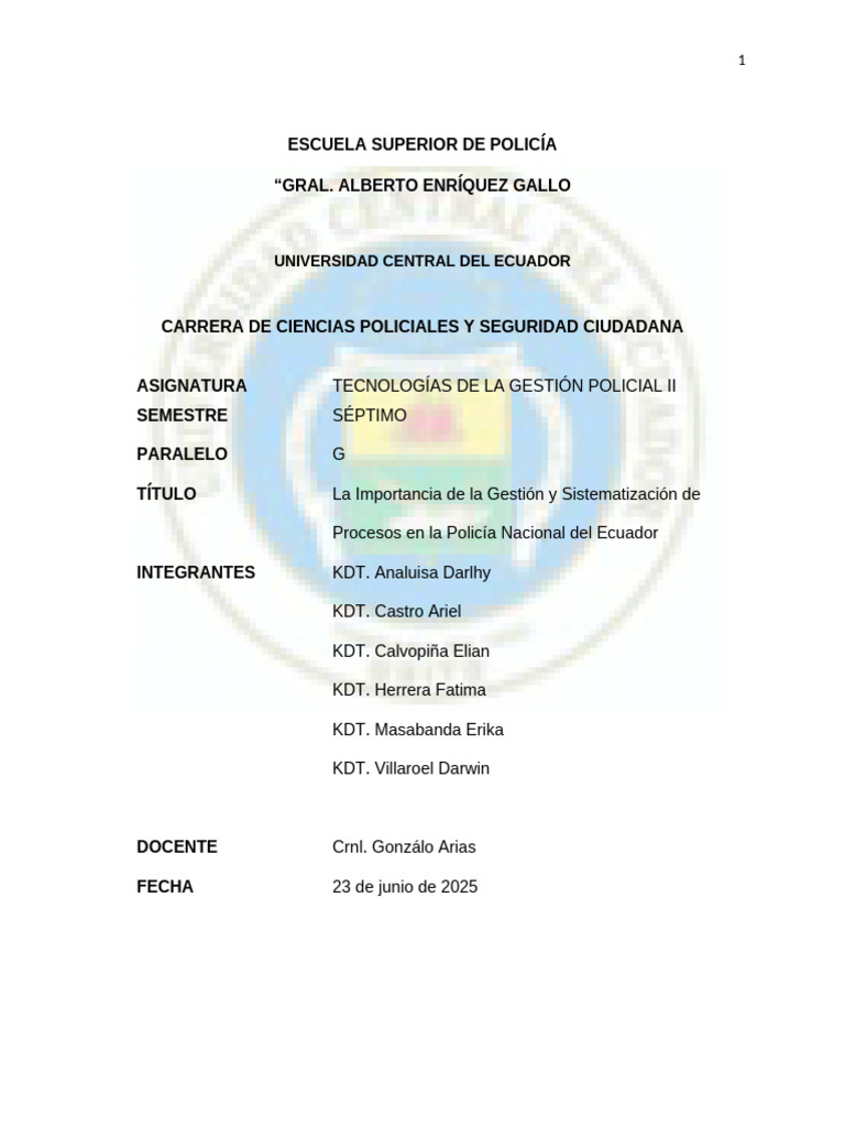 TICS | PDF | Policía | Sistema