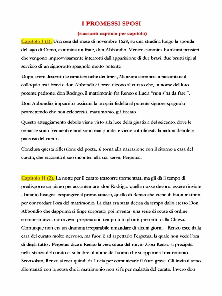 Promessi Sposi | PDF