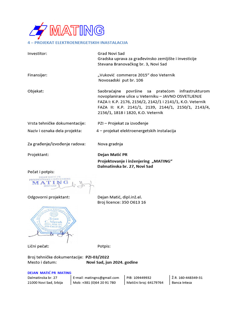 4 - Projekat Elektroenergetskih Instalacija | PDF