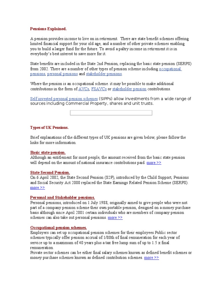 Pensions Explained | PDF | Pension | Demographic Economics