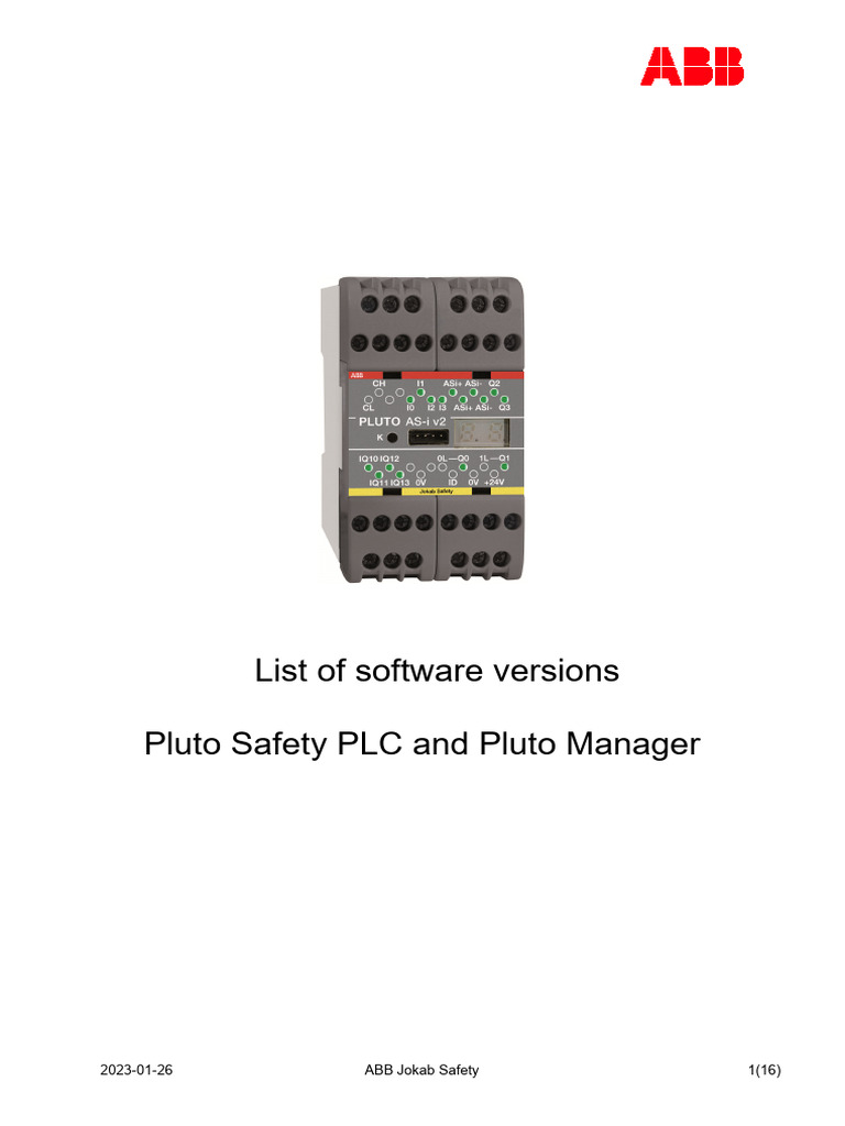 Software Versions Pluto and Pluto Manager 2023-01-26 | PDF | Software ...