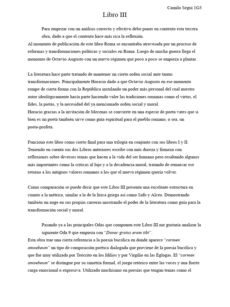 Odas de Horacio | PDF | Amor | Horacio