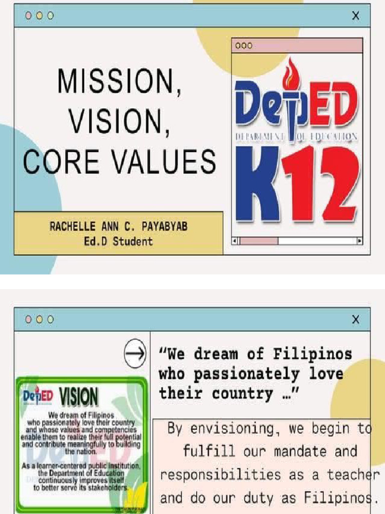 DepEd VMG Corevalues | PDF