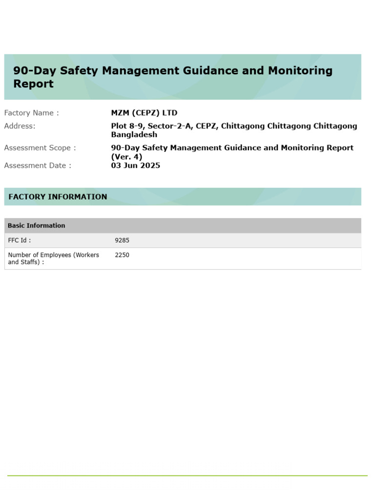 90-Day Safety Management Guidance and Monitoring Report | PDF | Safety ...