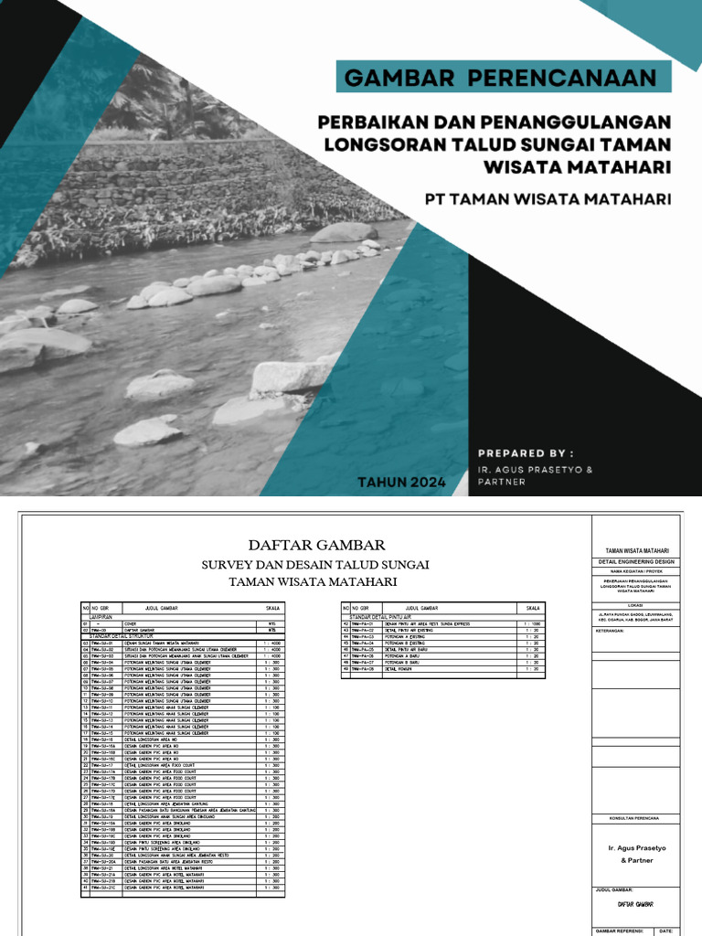 Desain Talud Sungai Taman Wisata | PDF