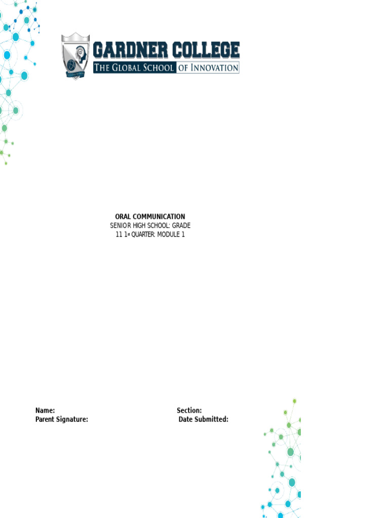 Oral Communication Module for Grade 11 | PDF | Conceptual Model ...