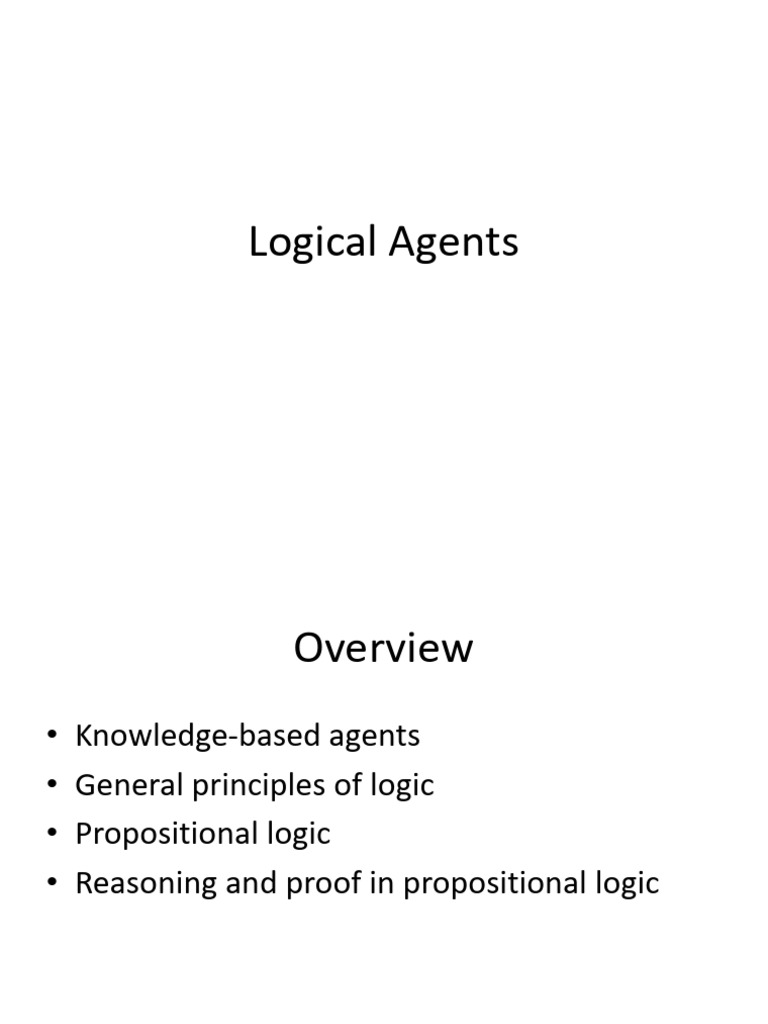 Chap 3 Logical Agents | PDF | Logic | Logical Consequence