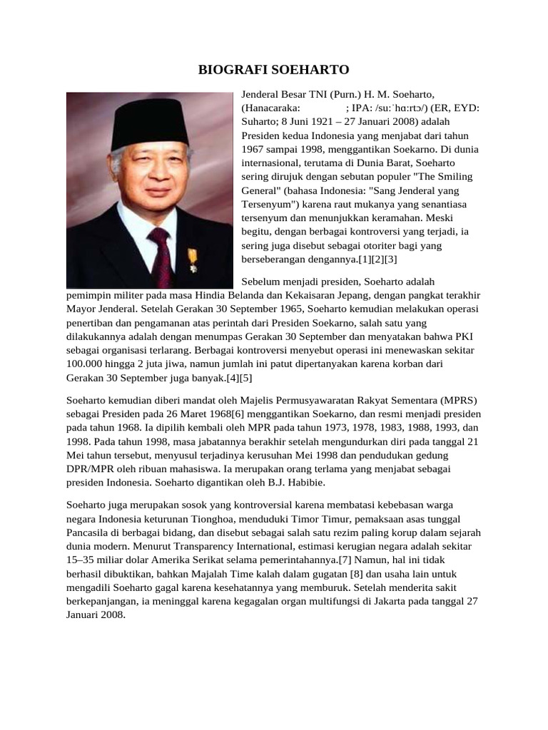 Biografi Soeharto | PDF