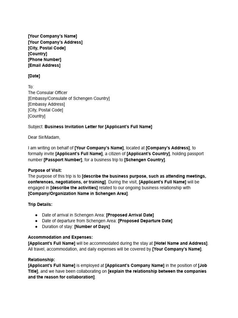 Invitation Letter For Business | PDF