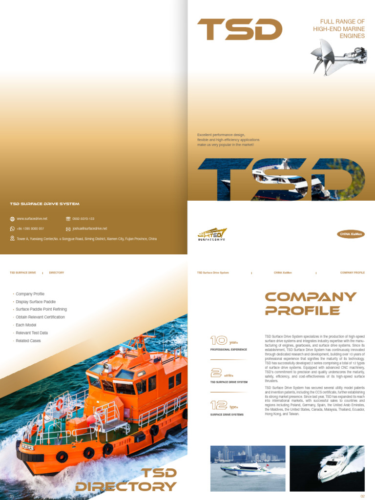 TSD Surface Drive System Overview | PDF | Propeller | Engines