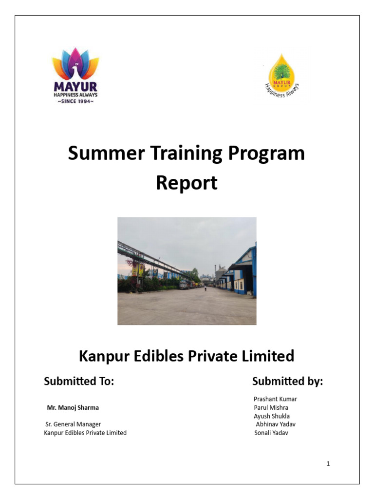 Summer Training Program Report | PDF | Sewage Treatment | Water ...