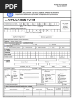 Tesda Application Form | PDF