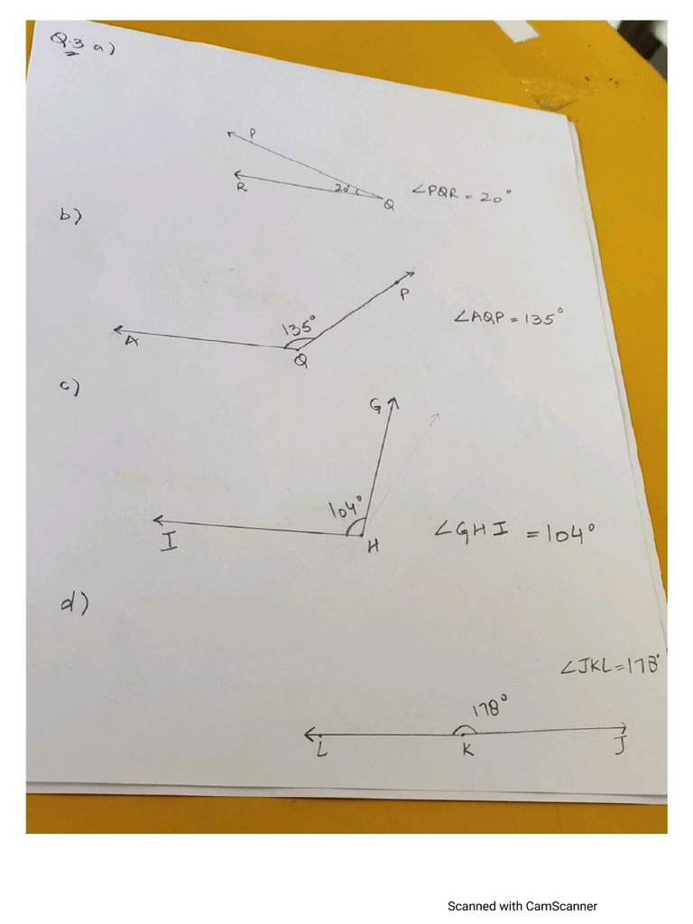 Grade 5 Angles Answer | PDF