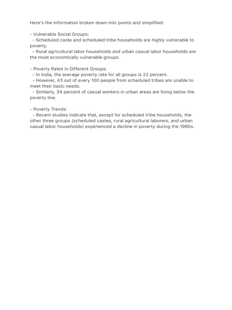 Here's The Information Broken Down Into Points and Simplified | PDF
