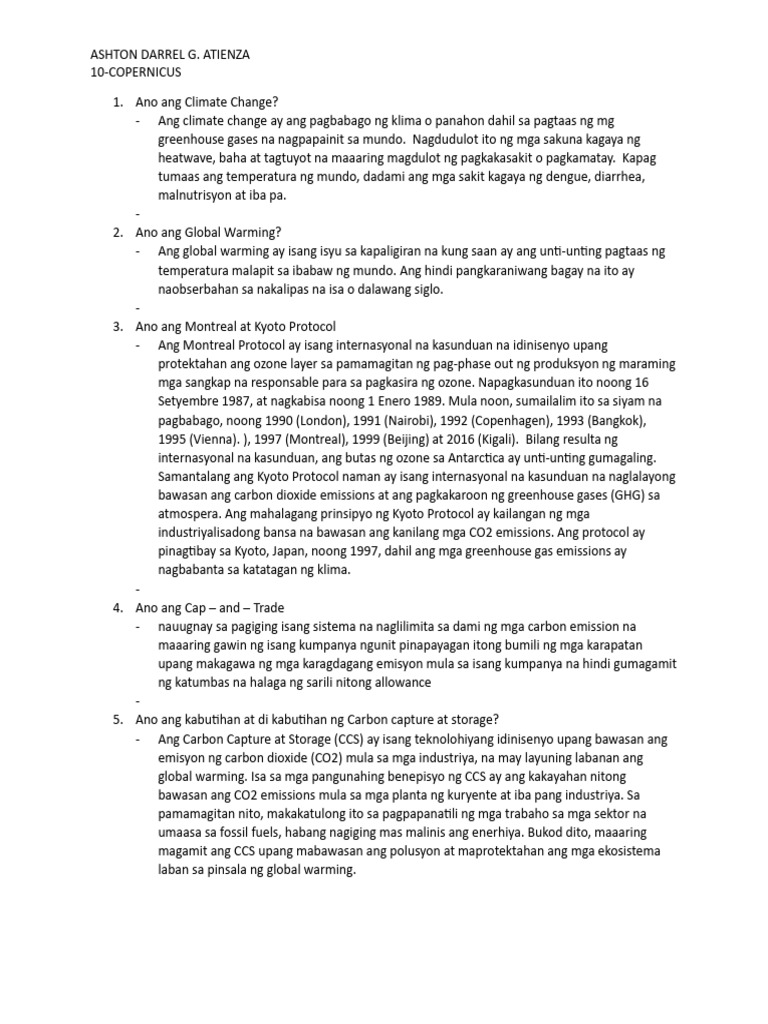 Ano Ang Climate Change | PDF