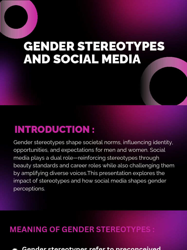 Gender Stereotypes and Social Media Impact | PDF | Gender Role | Social ...