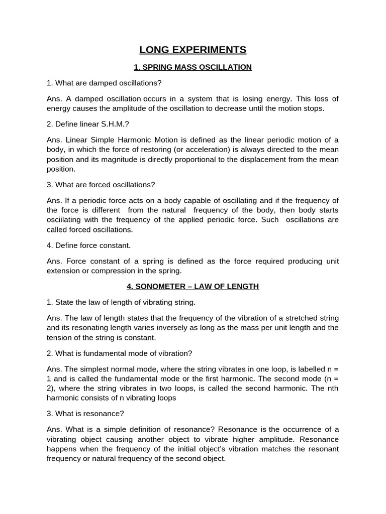 Understanding Oscillations and Resonance | PDF | Oscillation | Resonance