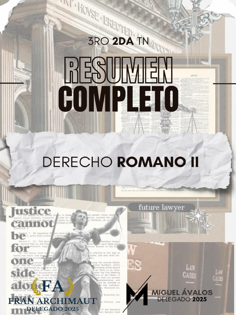 Resumen Derecho Romano II | PDF | Propiedad | Intención (Derecho Penal)