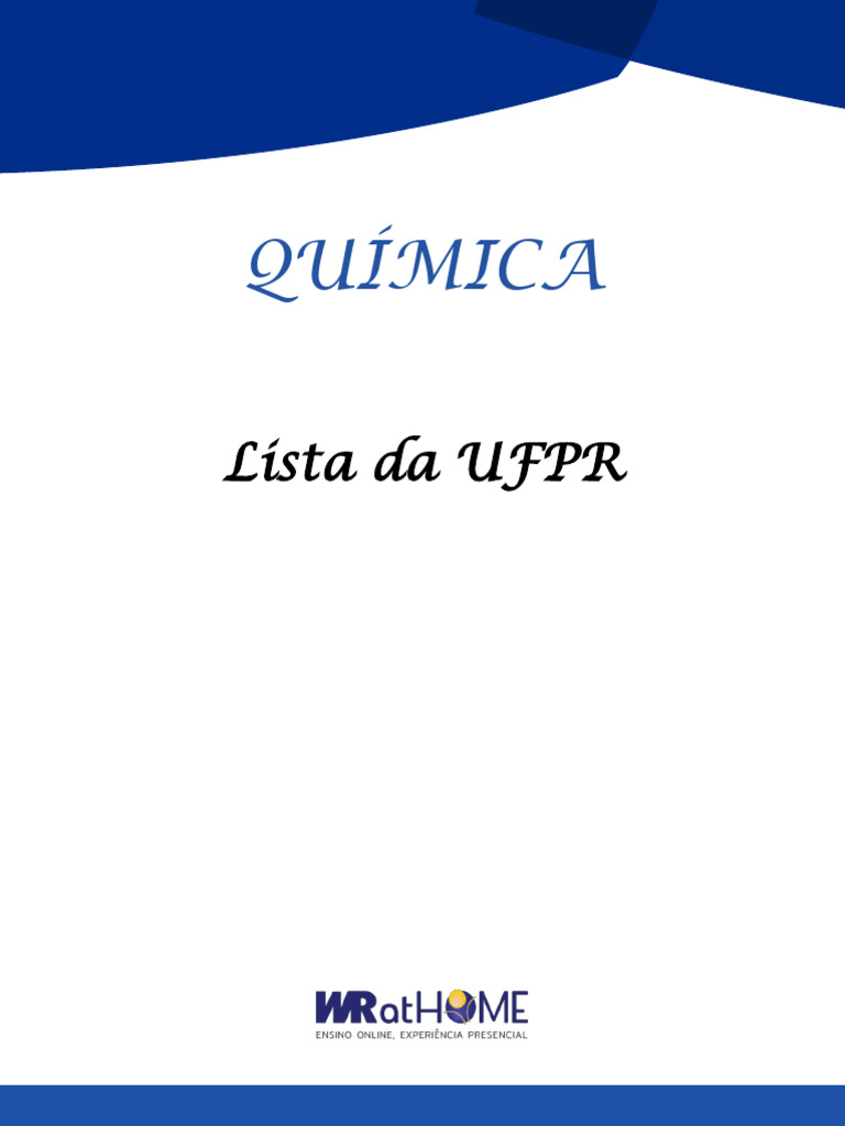 Lista de Química Orgânica UFPR | PDF | Frutose | Éster