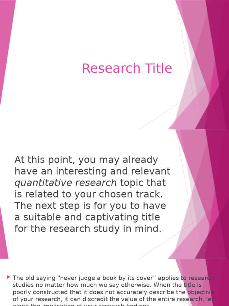 Guidelines for Crafting Research Titles | PDF | Subject (Grammar ...