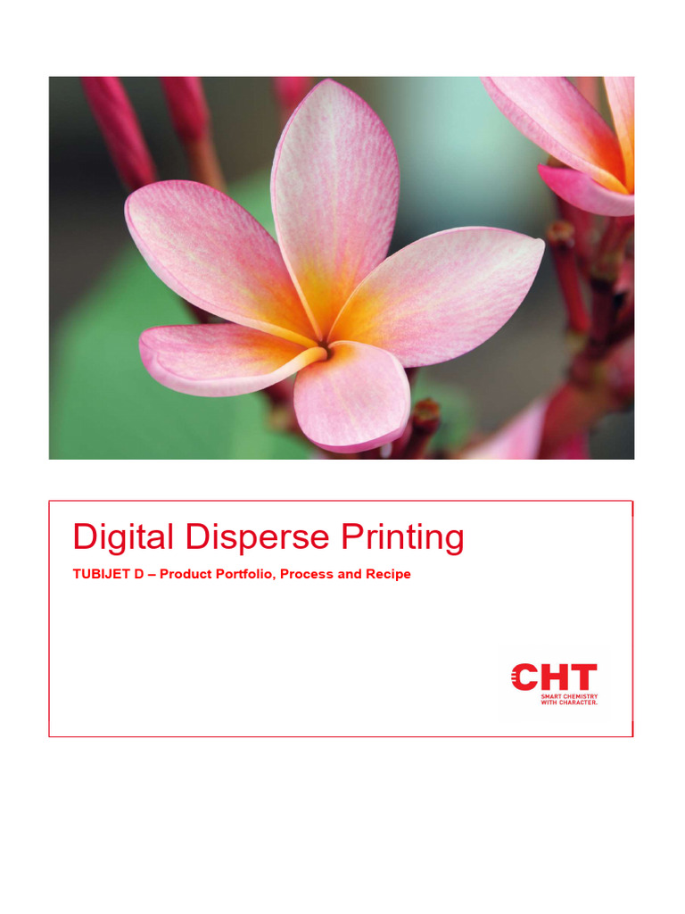 CHT Digital Disperse Printing | PDF | Chemistry | Physical Sciences
