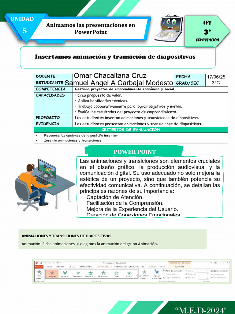 FICHA DE ACTIVIDAD EPT 3°-SEMANA 4 (1) | PDF | Microsoft PowerPoint