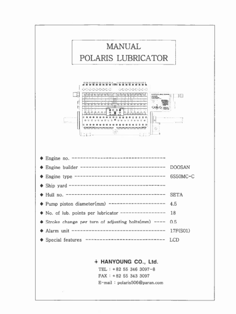 ME Lubricator Manual Part 1 | PDF