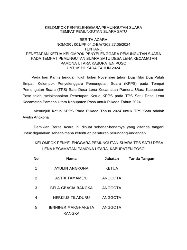 0 Ba Kpps Ketua Kpps | PDF