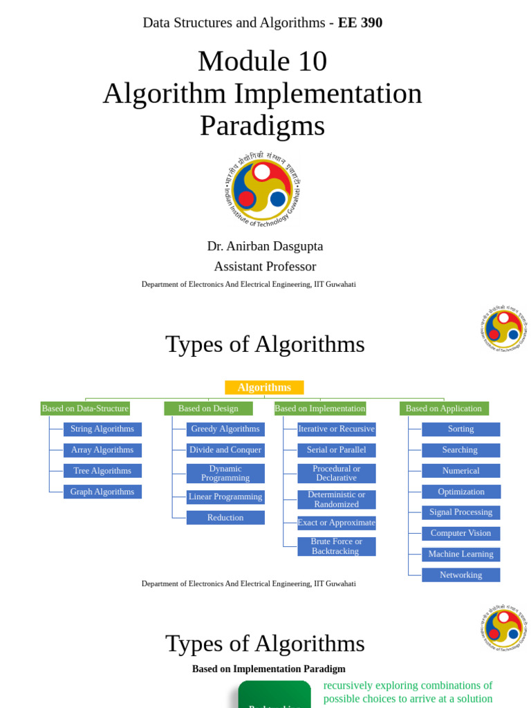 10 Algorithm Implementation Paradigms | PDF | Time Complexity | Algorithms