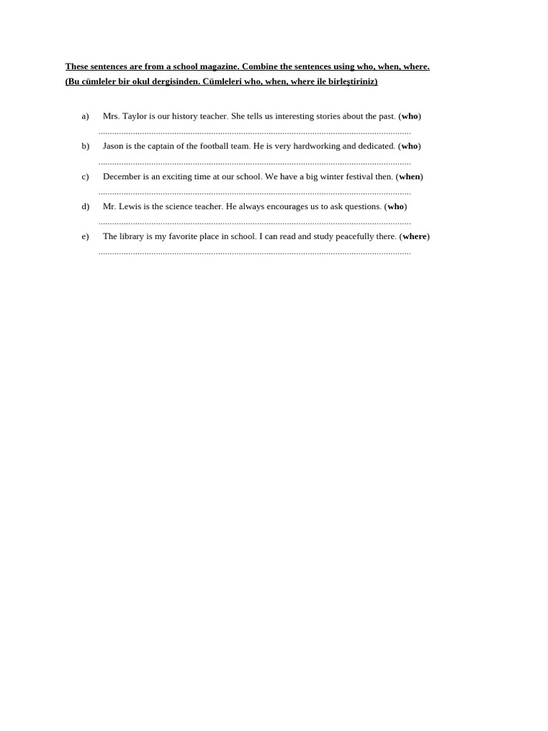 Relatives Worksheet | PDF