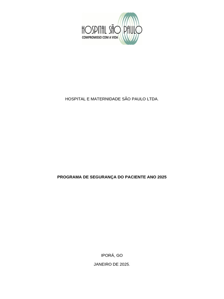 PNSP 2025 | PDF | Segurança do paciente | Enfermagem