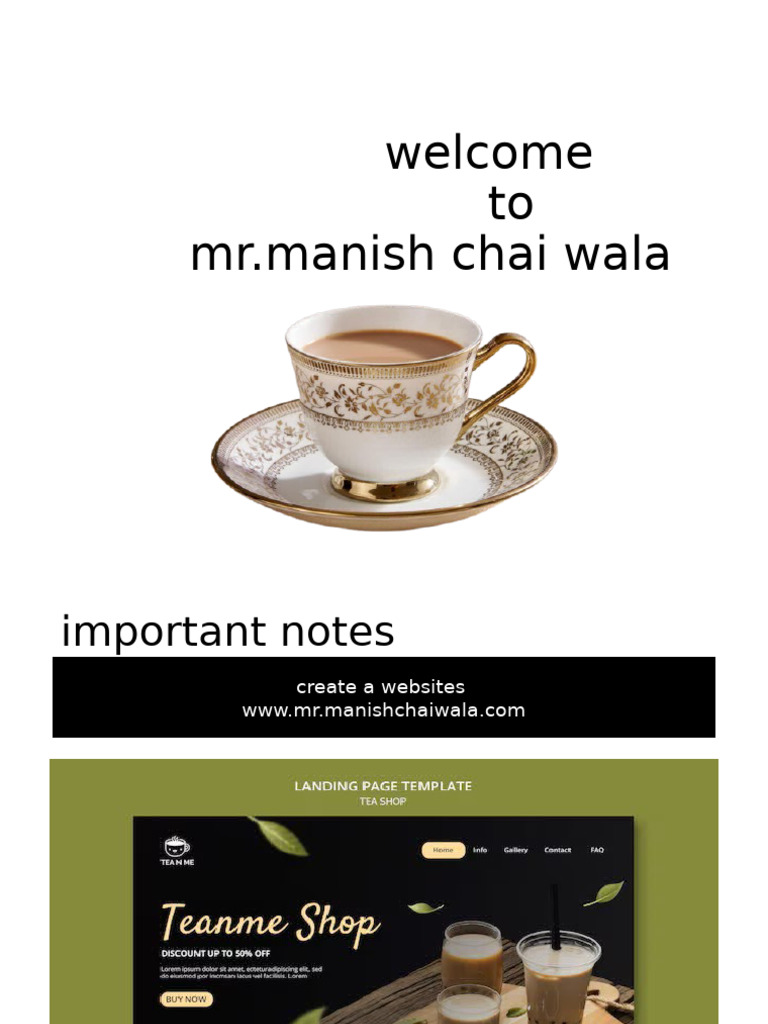 Welcome To Chai Wala | PDF