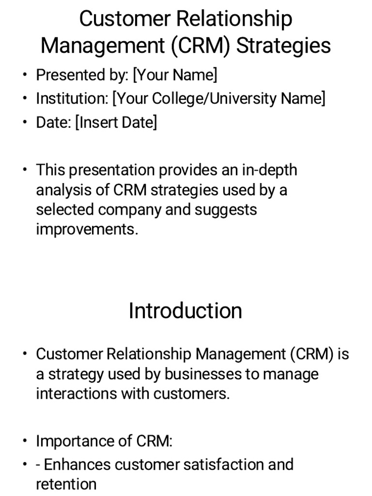 CRM Assignment Detailed | PDF | Customer Relationship Management | Business