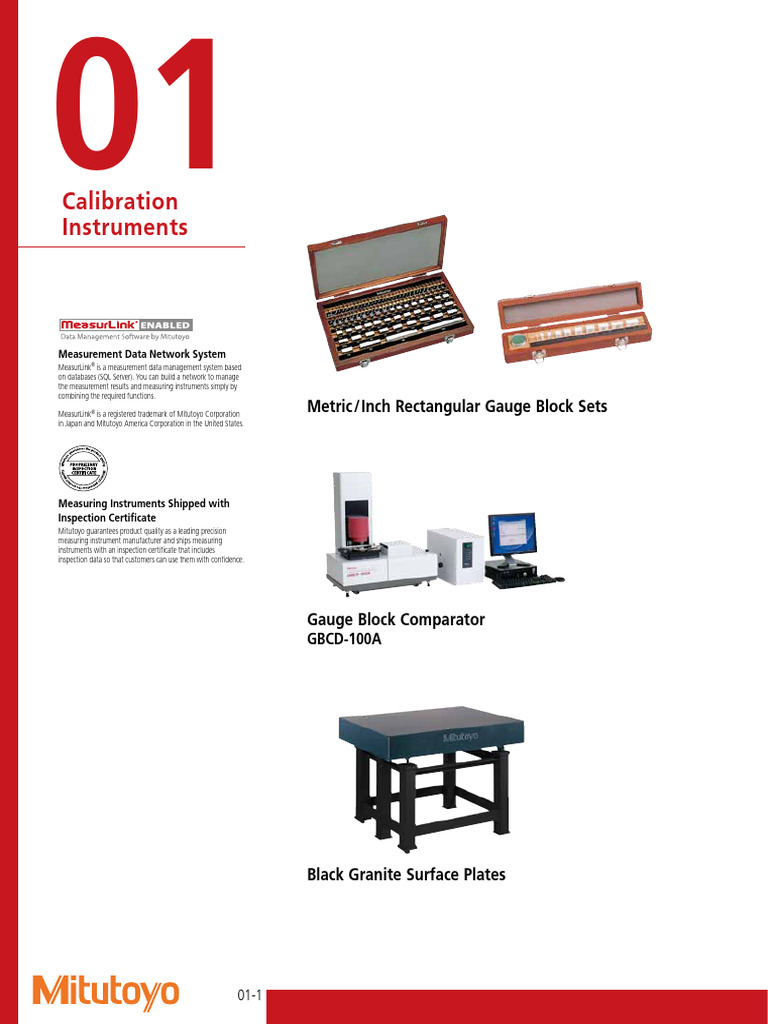 Calibration Instruments: Metric/Inch Rectangular Gauge Block Sets | PDF ...