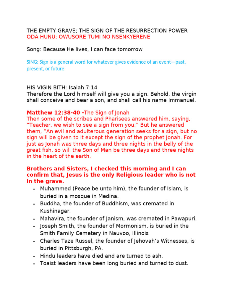 The Empty Grave | PDF | Resurrection Of Jesus | Jesus