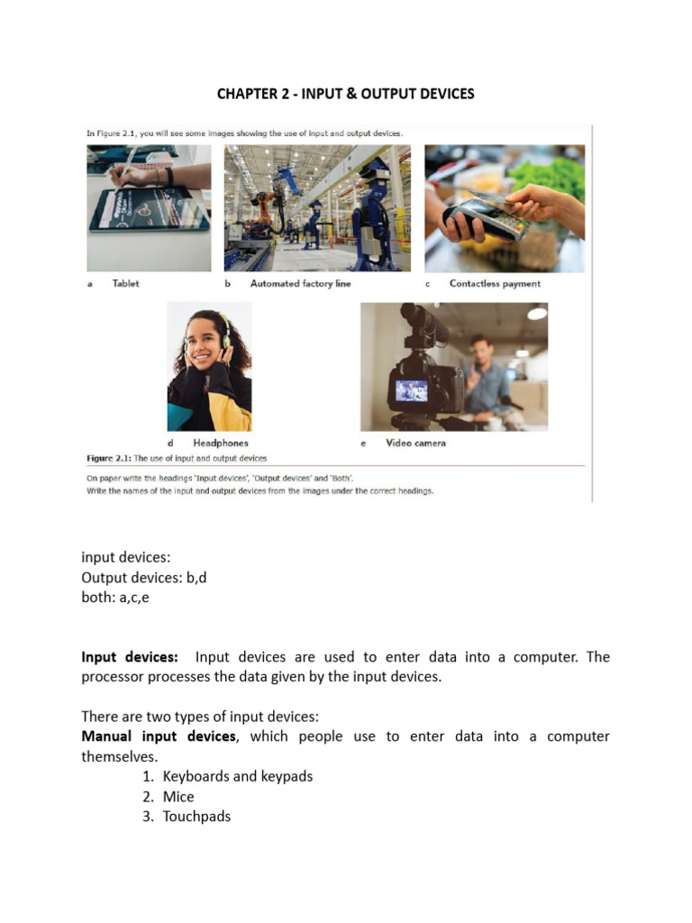 Igcse Ict Chapter 2 Theory Notes | PDF | Computer Monitor | Printer ...