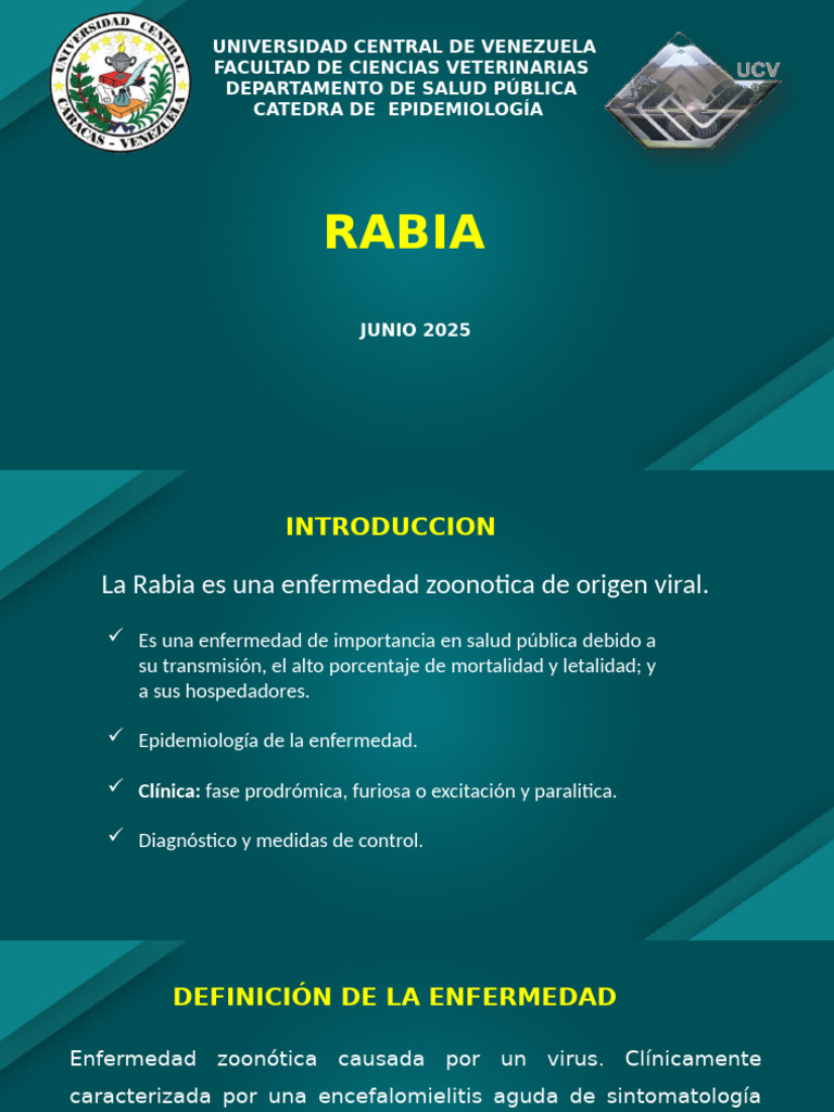 Clase Rabia 2025 | PDF | Rabia | Virus