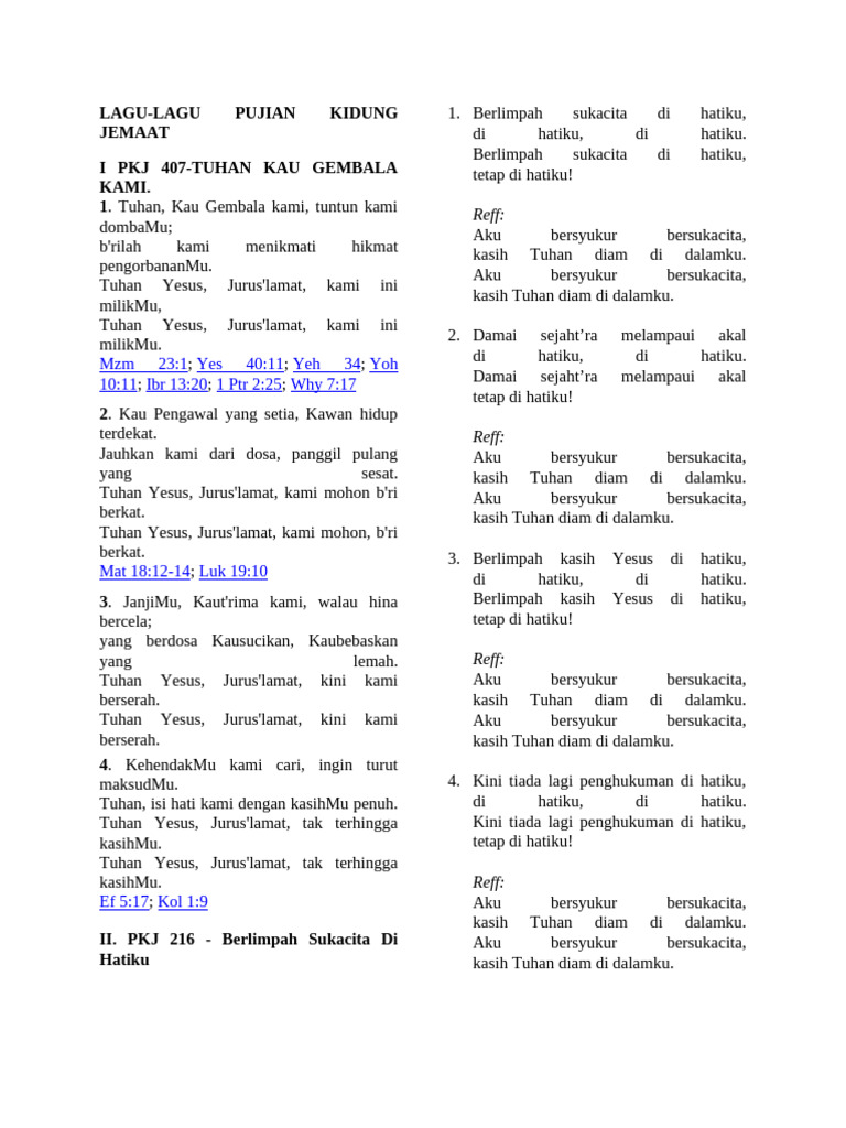 Lagu Kidung Jemaat | PDF