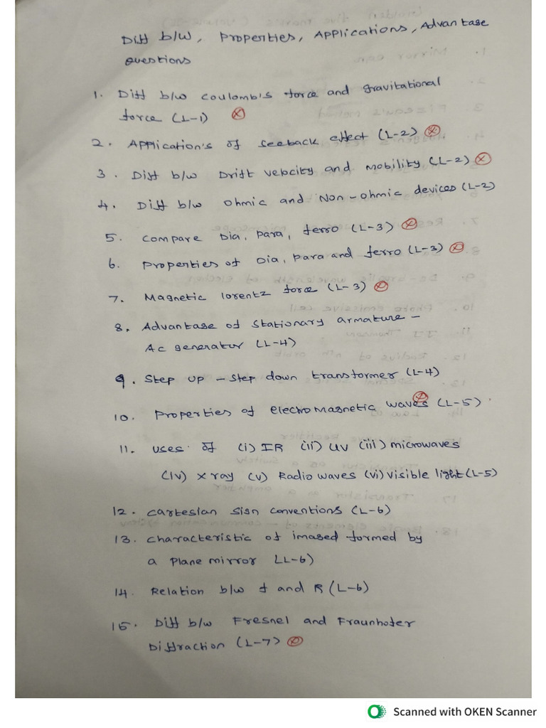 Diff BW, Application, Properties Questions | PDF