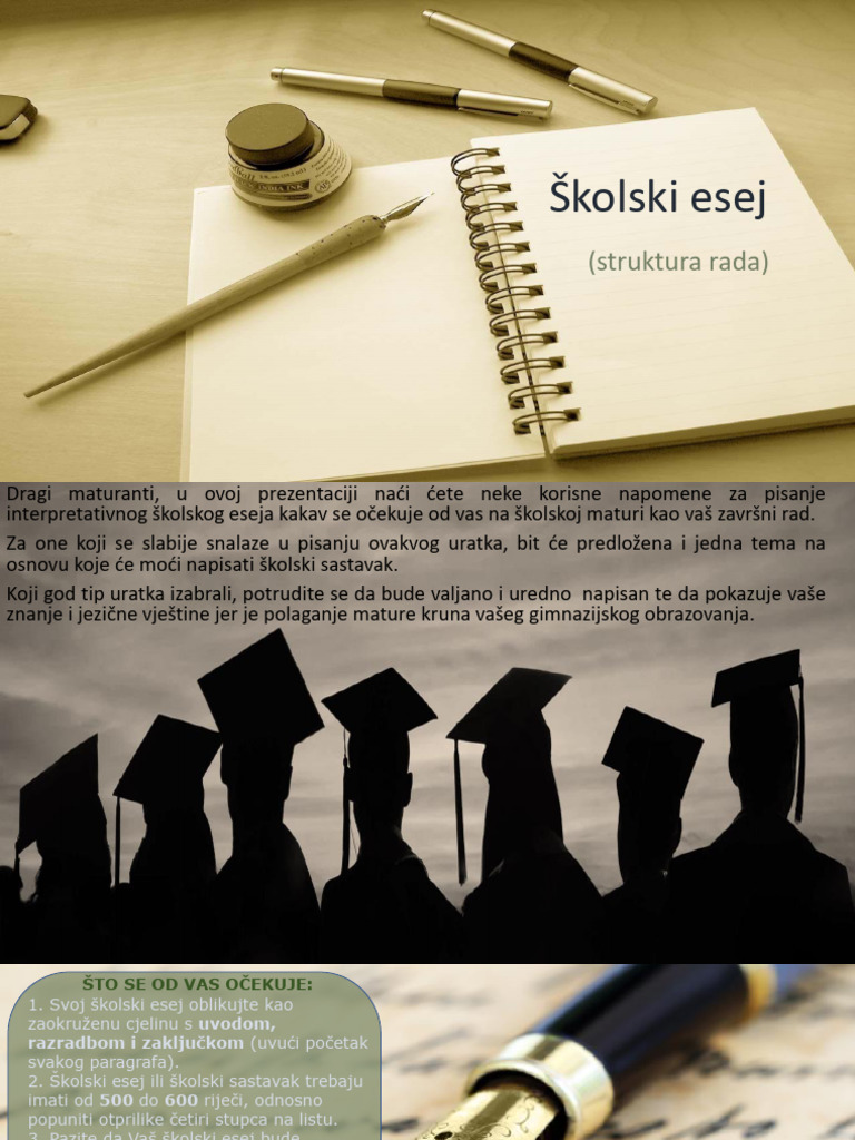 Školski Esej-Struktura Rada | PDF
