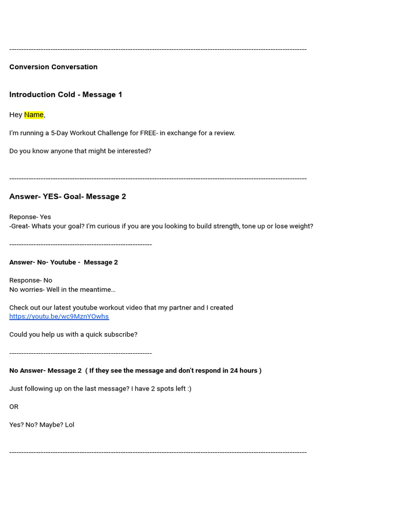 Conversion Conversation SOP | PDF
