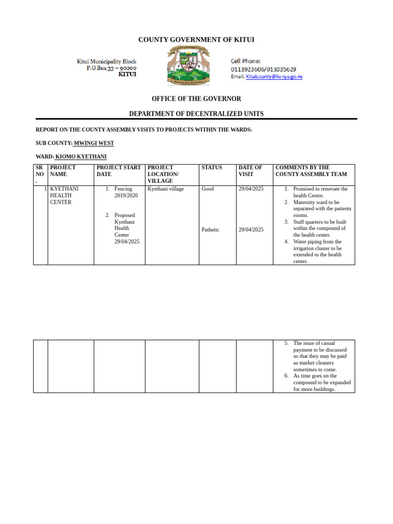 Project Reporting Template | PDF