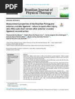 Anterior Cruciate Ligament Return To Sport After Injury (ACL-RSI) | PDF ...