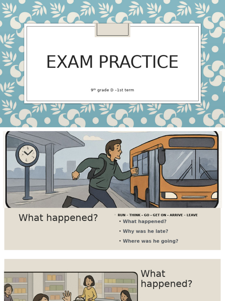 Exam Practice 9th Grade. | PDF